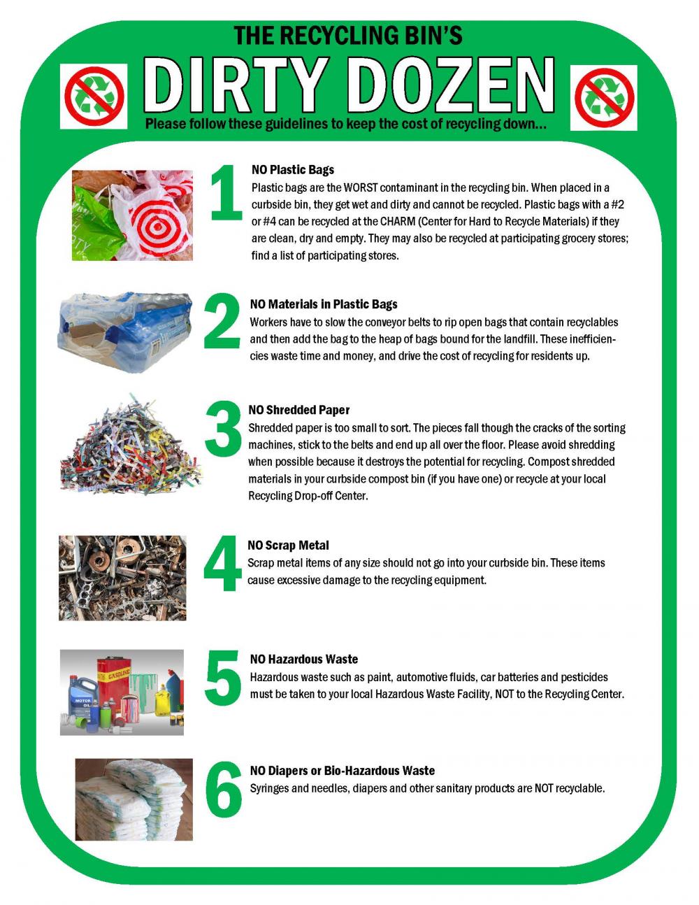 Dos and Don'ts of Recycling | White Lake Township MI